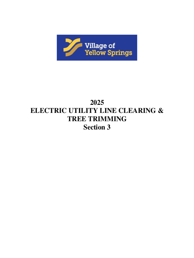 Fillable Online 2025 Electric Utility Line Clearing & Tree Trimming Fax ...