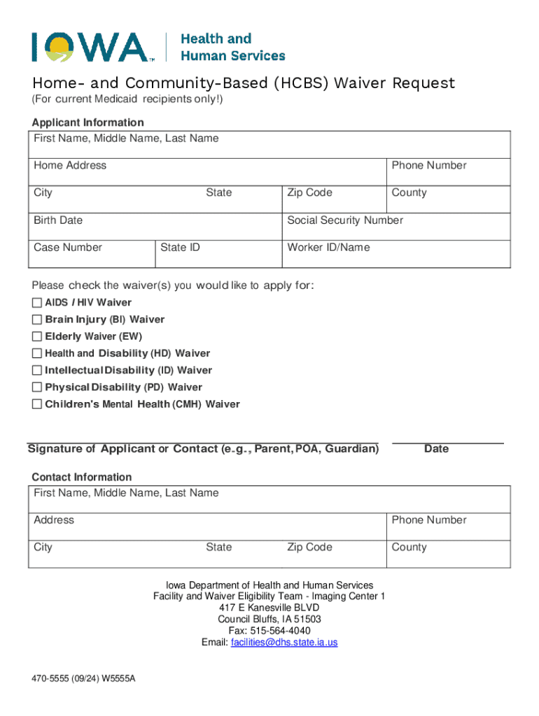 Fillable Online Hcbs Waiver Application Form Fax Email Print - pdfFiller