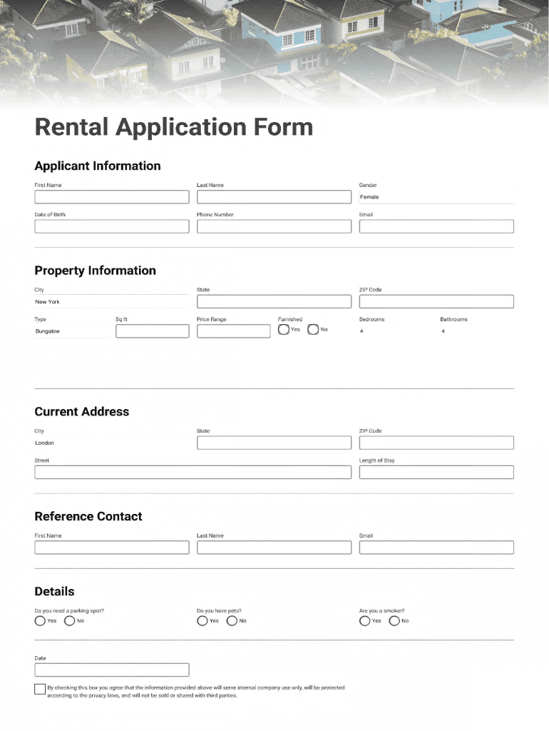 Fillable Online Rental Application Form Fax Email Print - pdfFiller