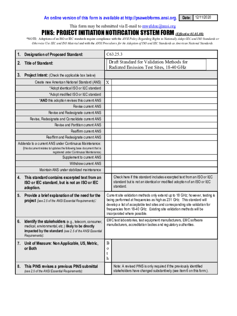 Fillable Online Pins Fax Email Print - pdfFiller