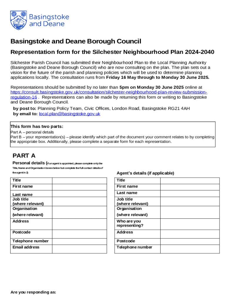 Representation for the Silchester Neighbourhood Plan 2024-2040 Doc ...