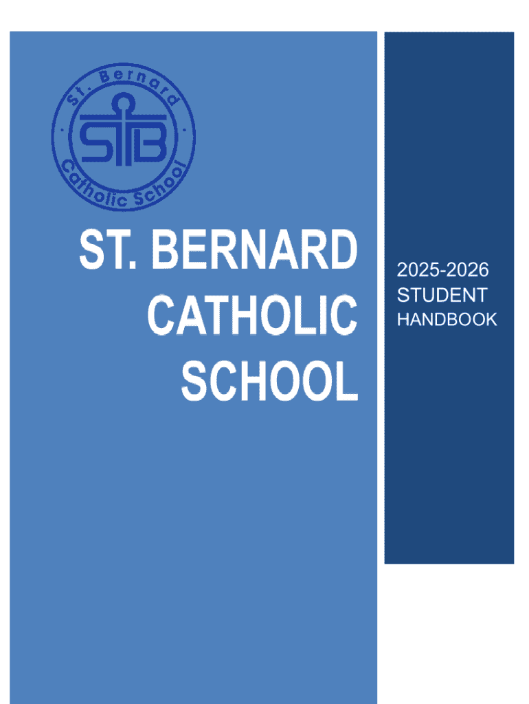 Fillable Online St. Bernard Student Handbook 2025-2026 Fax Email Print - pdfFiller