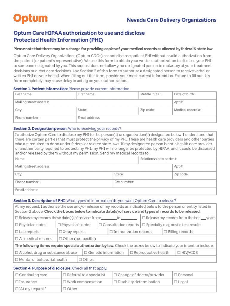 Fillable Online Hipaa Authorization to Use and Disclose Protected Health Information Fax Email ...