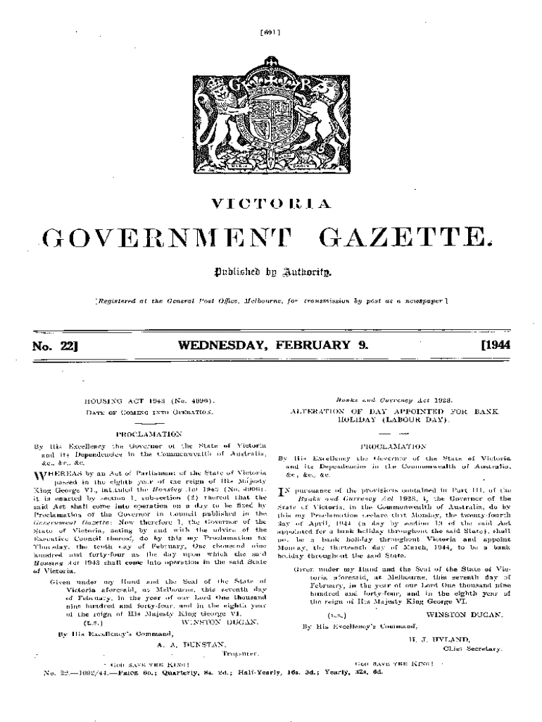Fillable Online Government Gazette Fax Email Print - pdfFiller