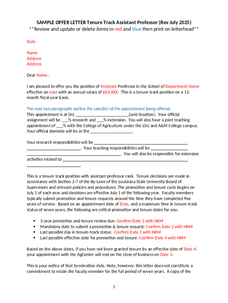 Sample Offer Letter Doc Template | pdfFiller