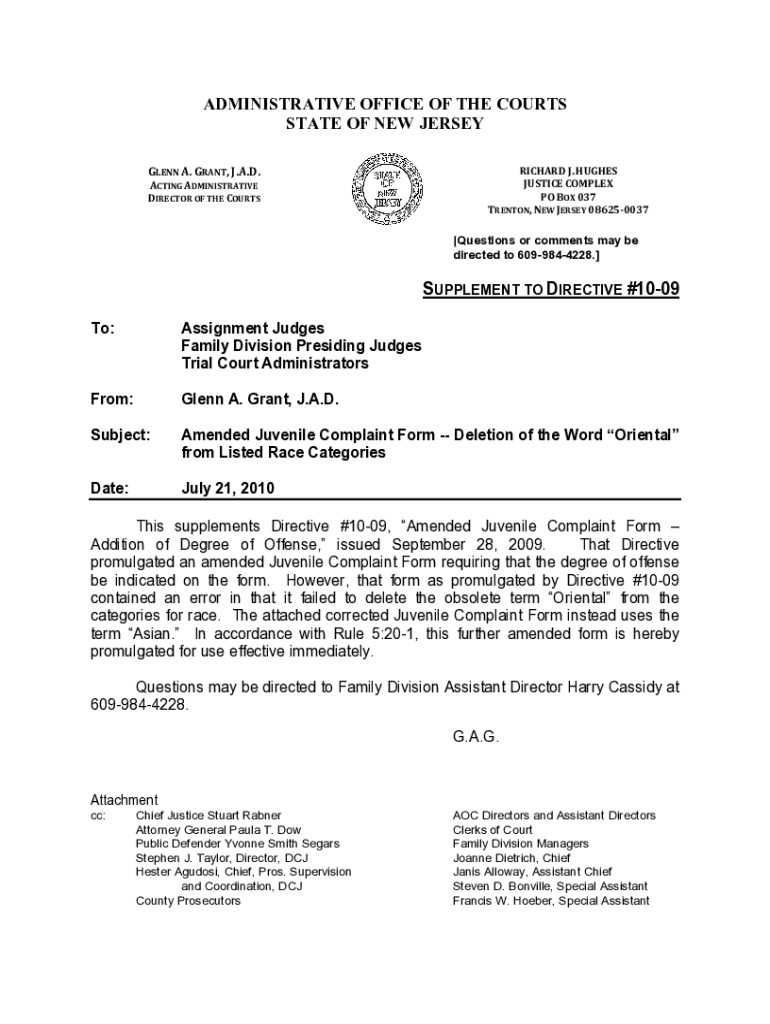 Fillable Online Amended Juvenile Complaint Form Fax Email Print - pdfFiller