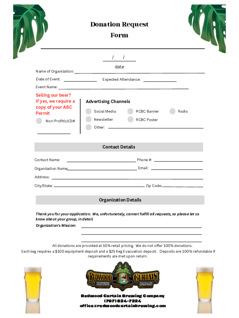 Fillable Online Donation Request Fax Email Print - pdfFiller