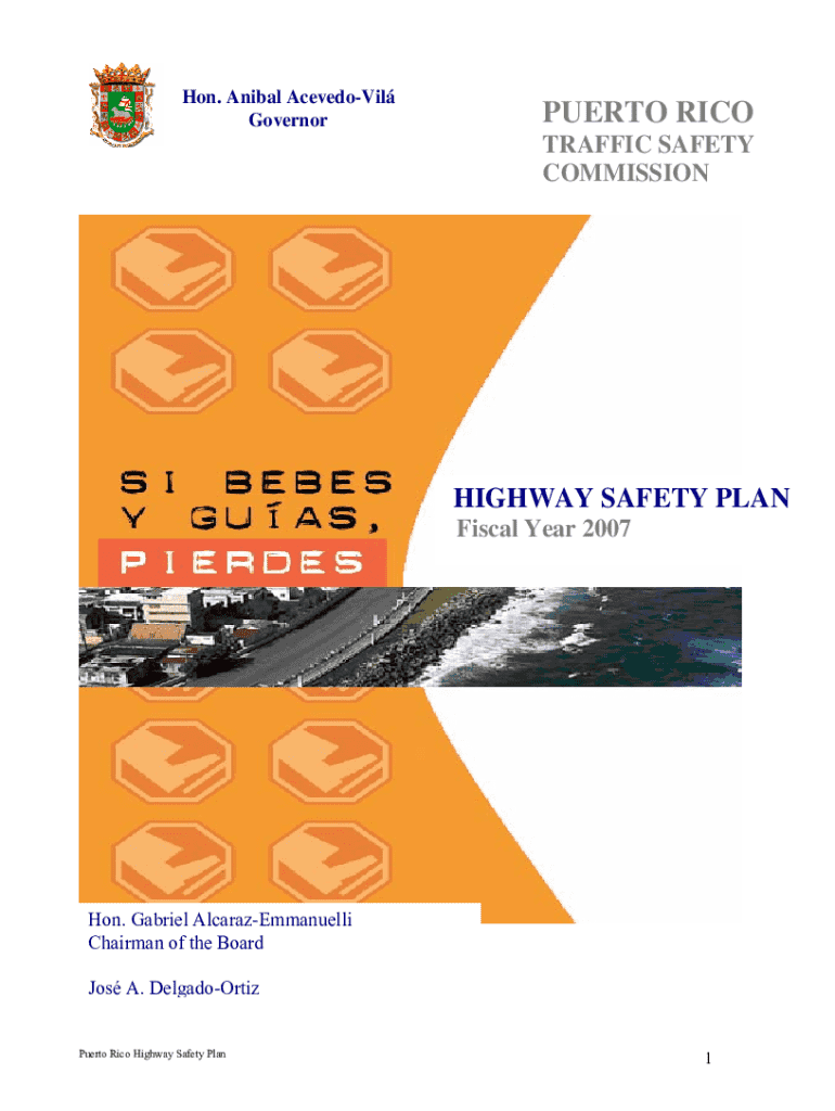 Fillable Online Highway Safety Plan Fiscal Year 2007 Fax Email Print ...