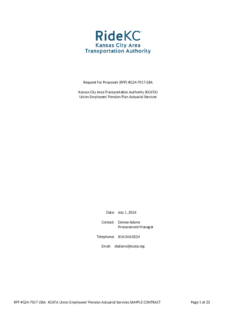 Request for Proposals (rfp) #g24-7017-28a Doc Template | pdfFiller