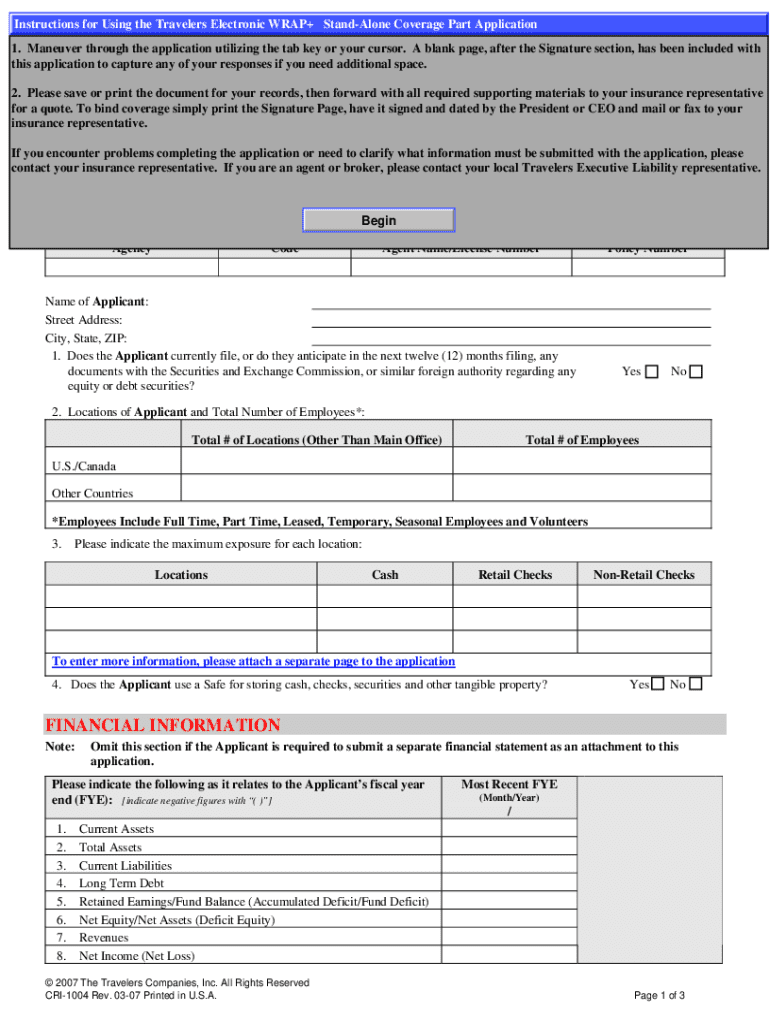 Fillable Online Instructions for Using the Travelers Electronic Wrap+ ...