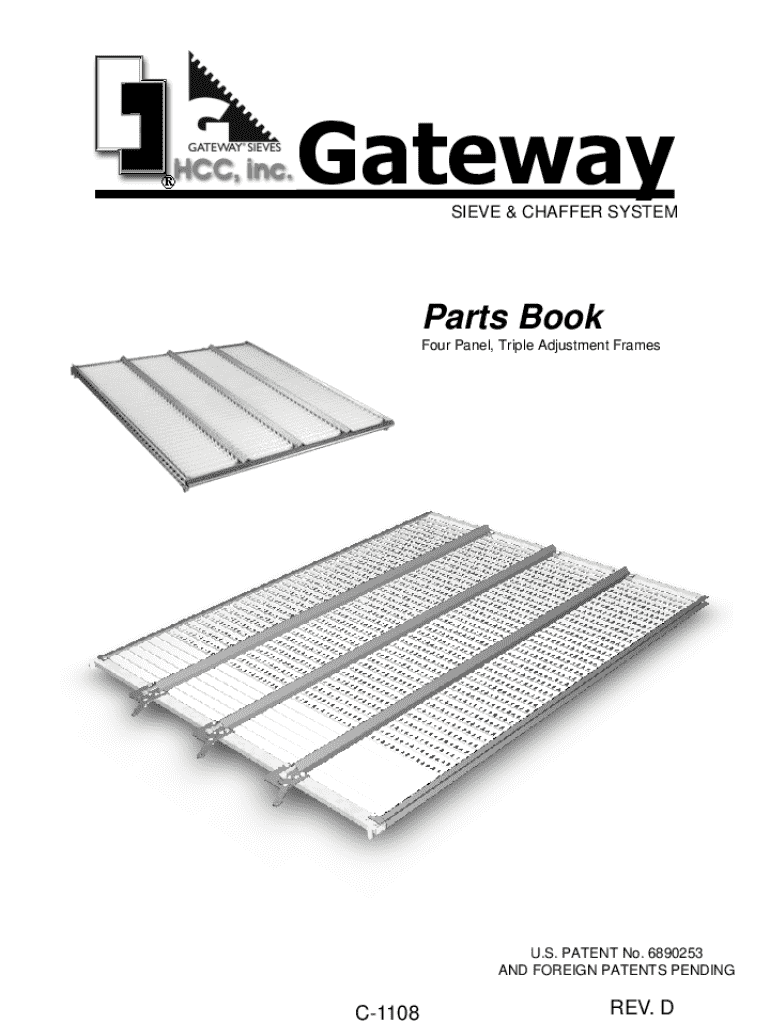 Fillable Online Parts Book for Gateway Sieve & Chaffer System Fax Email ...