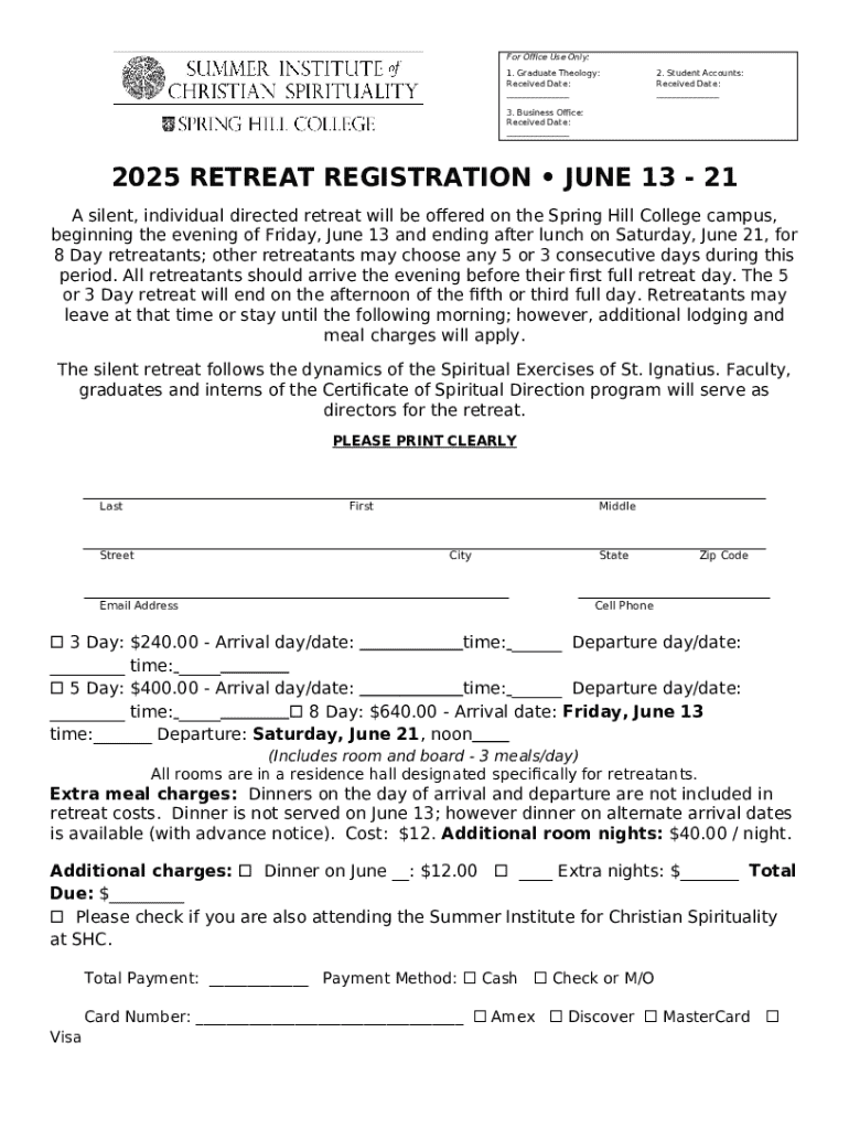 2025 Retreat Registration Doc Template | pdfFiller