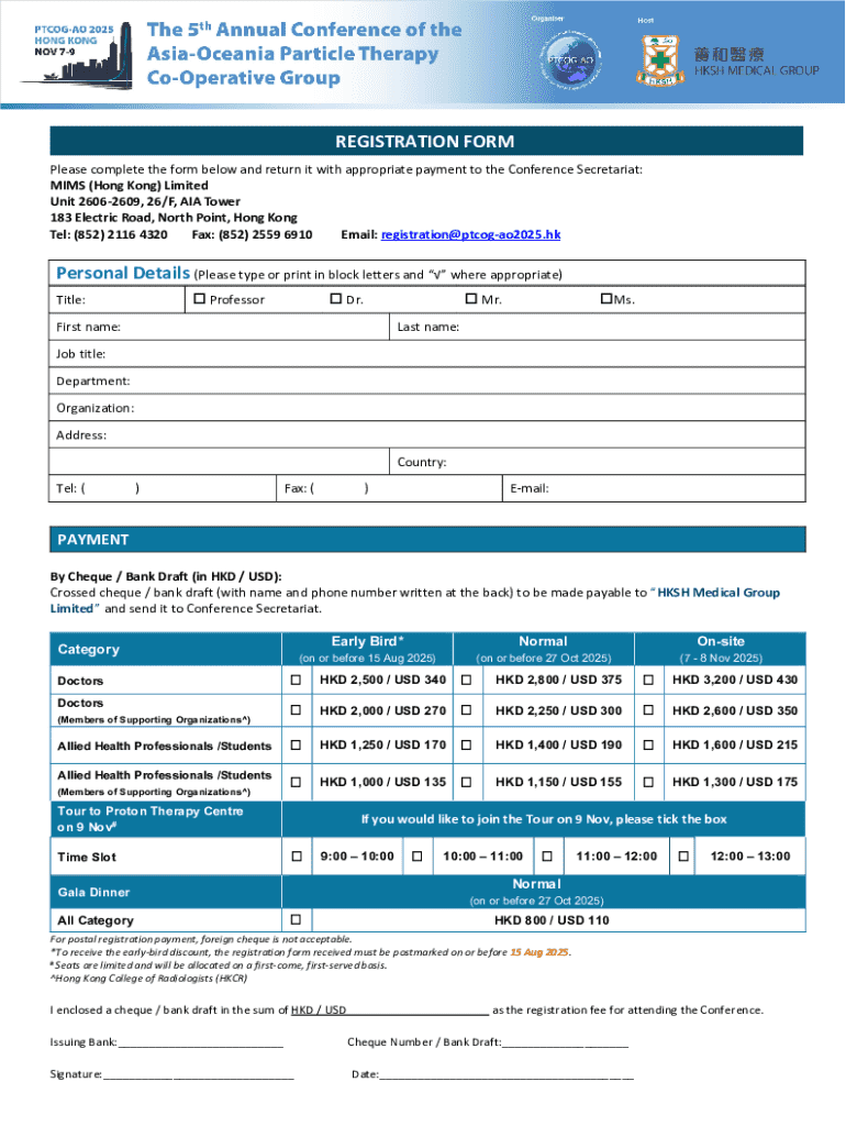 Fillable Online Conference Registration Form Fax Email Print - pdfFiller
