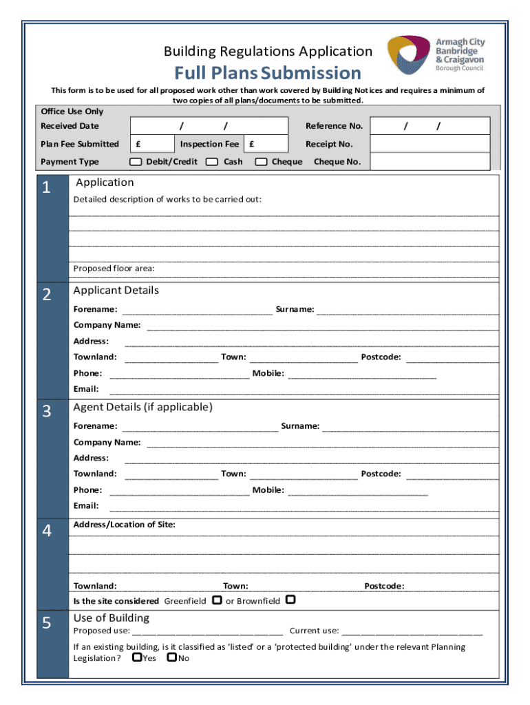 Fillable Online Building Regulations Application Fax Email Print ...