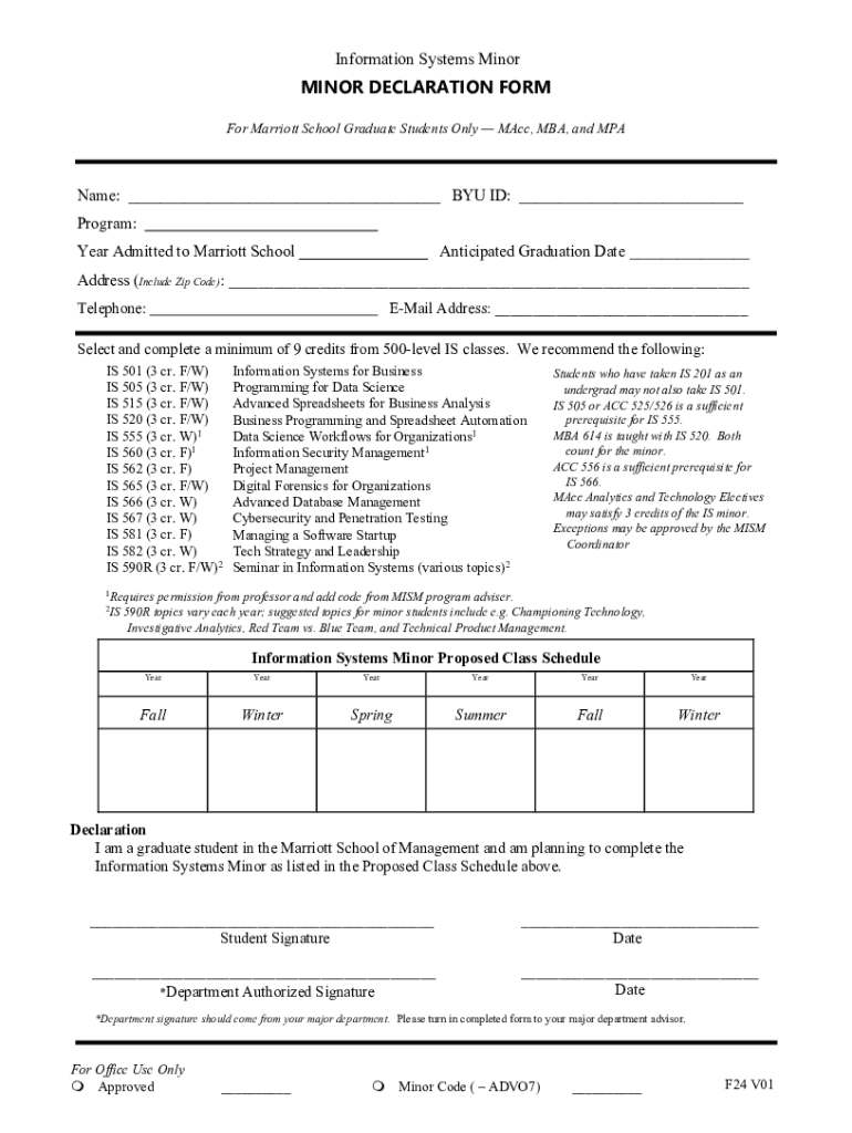 Fillable Online Minor Declaration Form Fax Email Print - pdfFiller