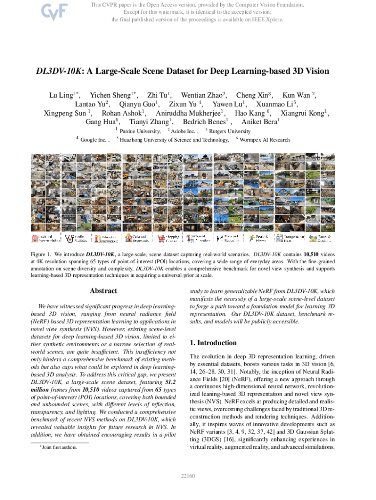 Fillable Online Dl3dv-10k: a Large-scale Scene Dataset for Deep Learning-based 3d Vision Fax ...