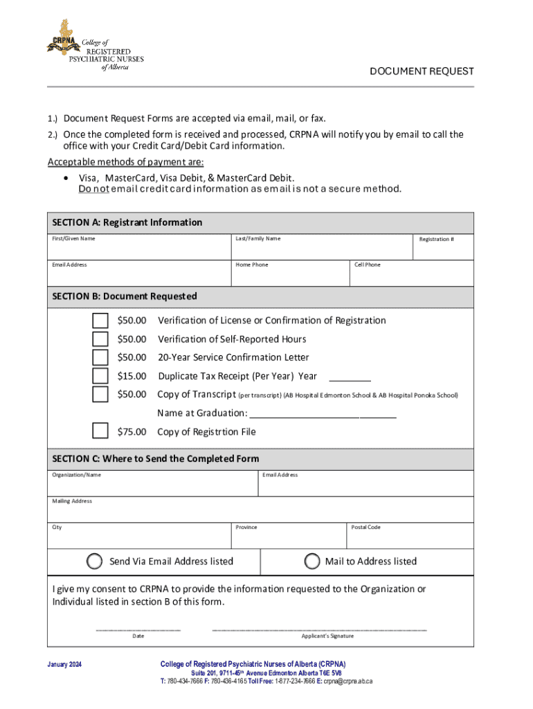 Fillable Online Document Request Fax Email Print - pdfFiller