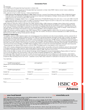 Fillable Online hsbcbusinessdirect co Upgrade form - HSBC India Fax ...