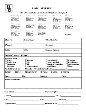 Fillable Online Legal Referral Form Fax Email Print - pdfFiller