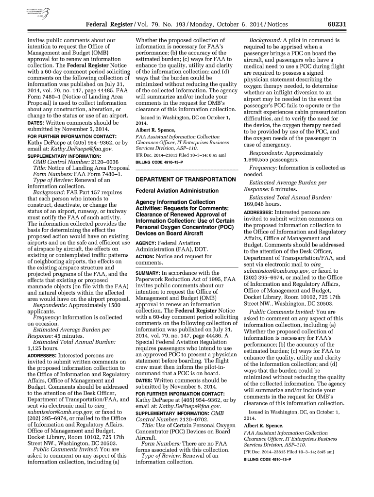 Fillable Online gpo The Federal Register Notice - gpo Fax Email Print ...