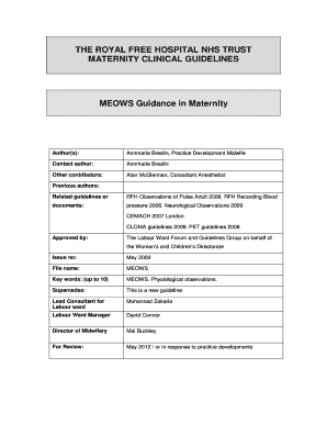 Fillable Online THE ROYAL FREE HOSPITAL NHS TRUST Fax Email Print - pdfFiller