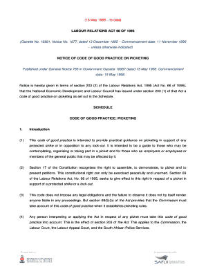 Fillable Online Picketing rules to become a strict requirement ...