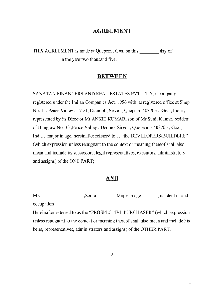 Fillable Online AGREEMENT BETWEEN AND Fax Email Print - pdfFiller