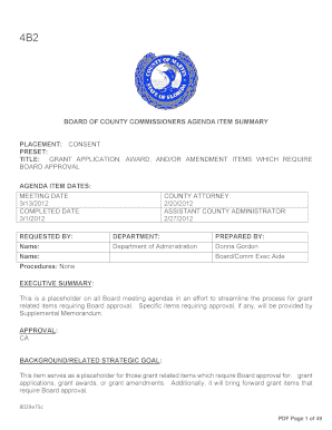 Fillable Online martin fl Grant application, award, and/or amendment i ...