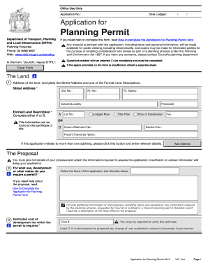 Fillable Online Planning Permit Fax Email Print - pdfFiller