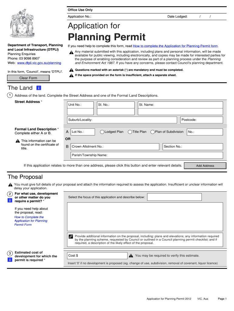 Fillable Online Planning Permit Fax Email Print - pdfFiller