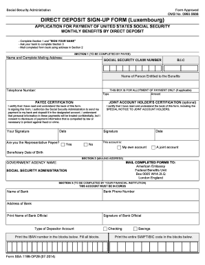Fillable Online secure ssa Social Security Administration DIRECT ...