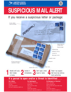 Fillable Online idph state il SUSPICIOUS MAIL ALERT Fax Email Print ...