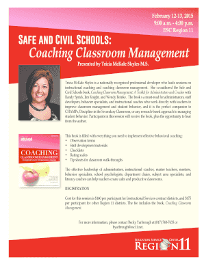 Fillable Online Coaching Classroom Management - Region 11 Fax Email ...