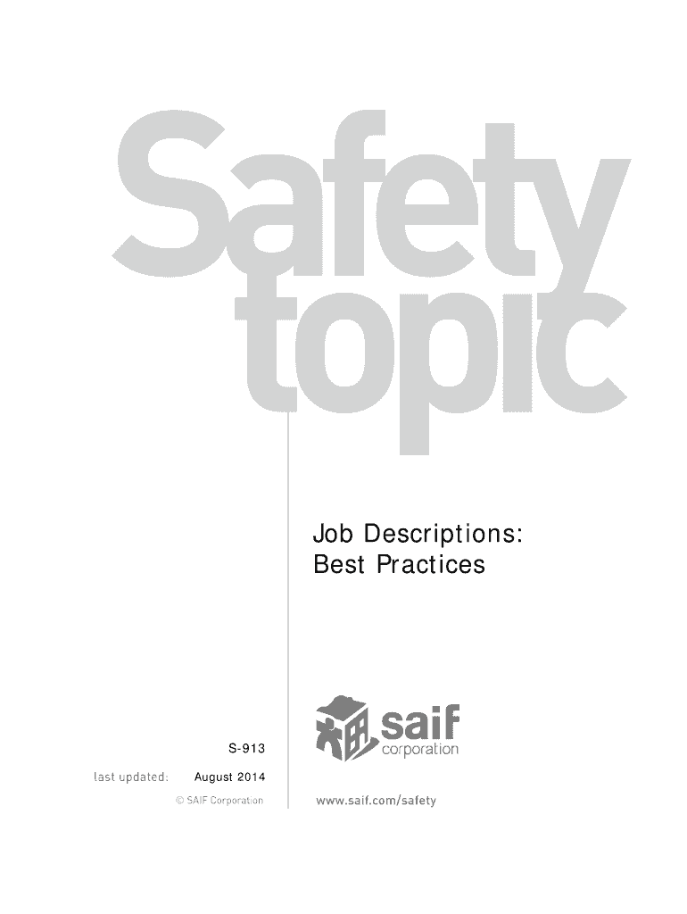Fillable Online Best practices Job descriptions Fax Email Print - pdfFiller