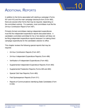 Fillable Online fppc ca Additional reports - Fair Political Practices ...