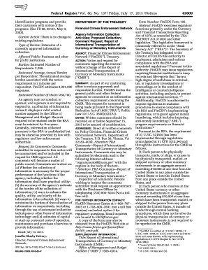 Fillable Online fincen identification programs and provide - fincen Fax ...