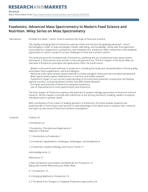 Fillable Online Advanced Mass Spectrometry in Modern Food Science and ...