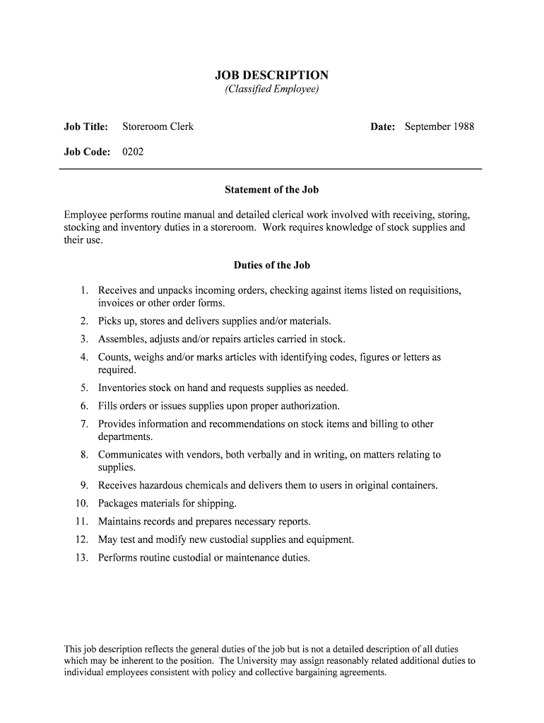 Fillable Online Statement of the Job Fax Email Print - pdfFiller