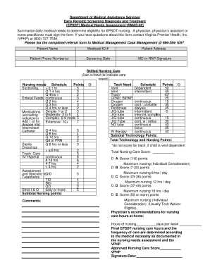 Fillable Online Early Periodic Screening Diagnosis and Treatment Fax ...