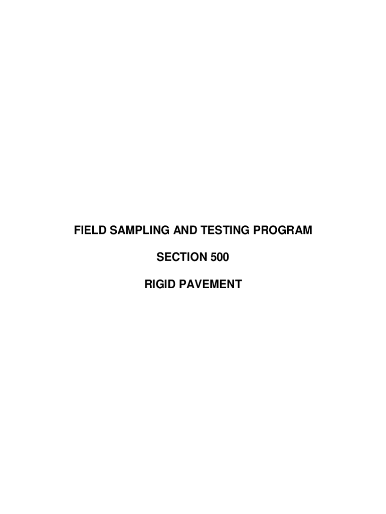 Fillable Online FIELD SAMPLING AND TESTING PROGRAM SECTION ... Fax ...