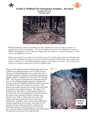 Fillable Online nifc Trends in Wildland Fire Entrapment ...