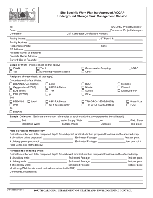 Site Work Plan - Fill Online, Printable, Fillable, Blank | pdfFiller