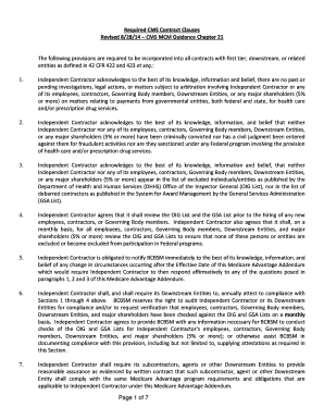 Fillable Online Required CMS Contract Clauses Fax Email Print - pdfFiller