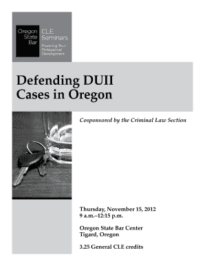 Fillable Online osbar Defending DUII Cases in Oregon - Oregon State Bar ...