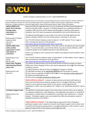 Fillable Online research vcu Uniform Guidance Implementation at ...