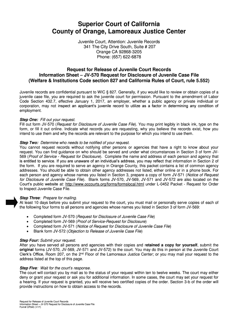 Fillable Online Juvenile Court, Attention: Juvenile Records Fax Email Print - pdfFiller