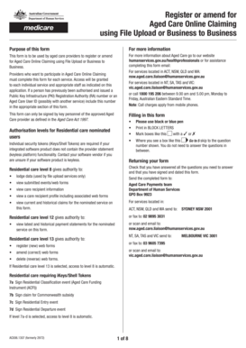 Fillable Online humanservices gov Register or amend for Aged Care ...