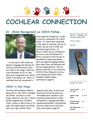 Fillable Online Shinn Recognized as ASHA Fellow Fax Email Print - pdfFiller