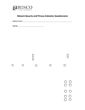 Fillable Online Network Security and Privacy Indication Questionnaire ...