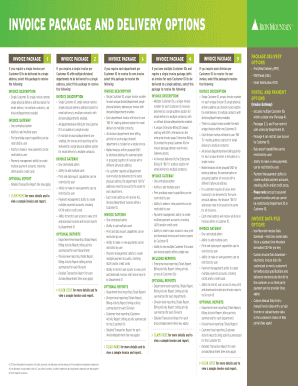 Fillable Online Invoice Package and Delivery Options Fax Email Print ...
